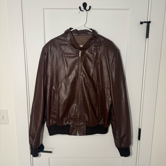 Sears | Jackets & Coats | Vintage Sears The Leather Shop Brown Leather ...